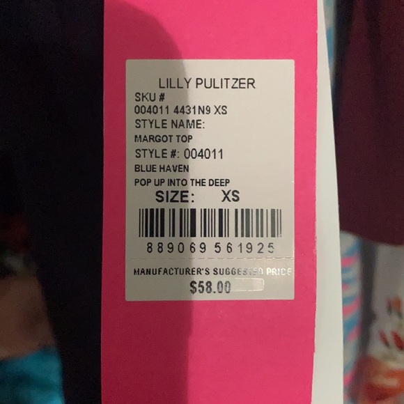 Lilly Pulitzer | Tops | Lilly Pulitzer Margot Top Blue Haven Pop Up ...